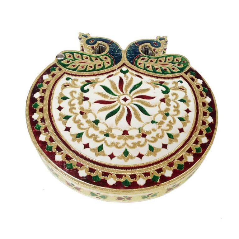 Meenakari White Peacock | meenakari items