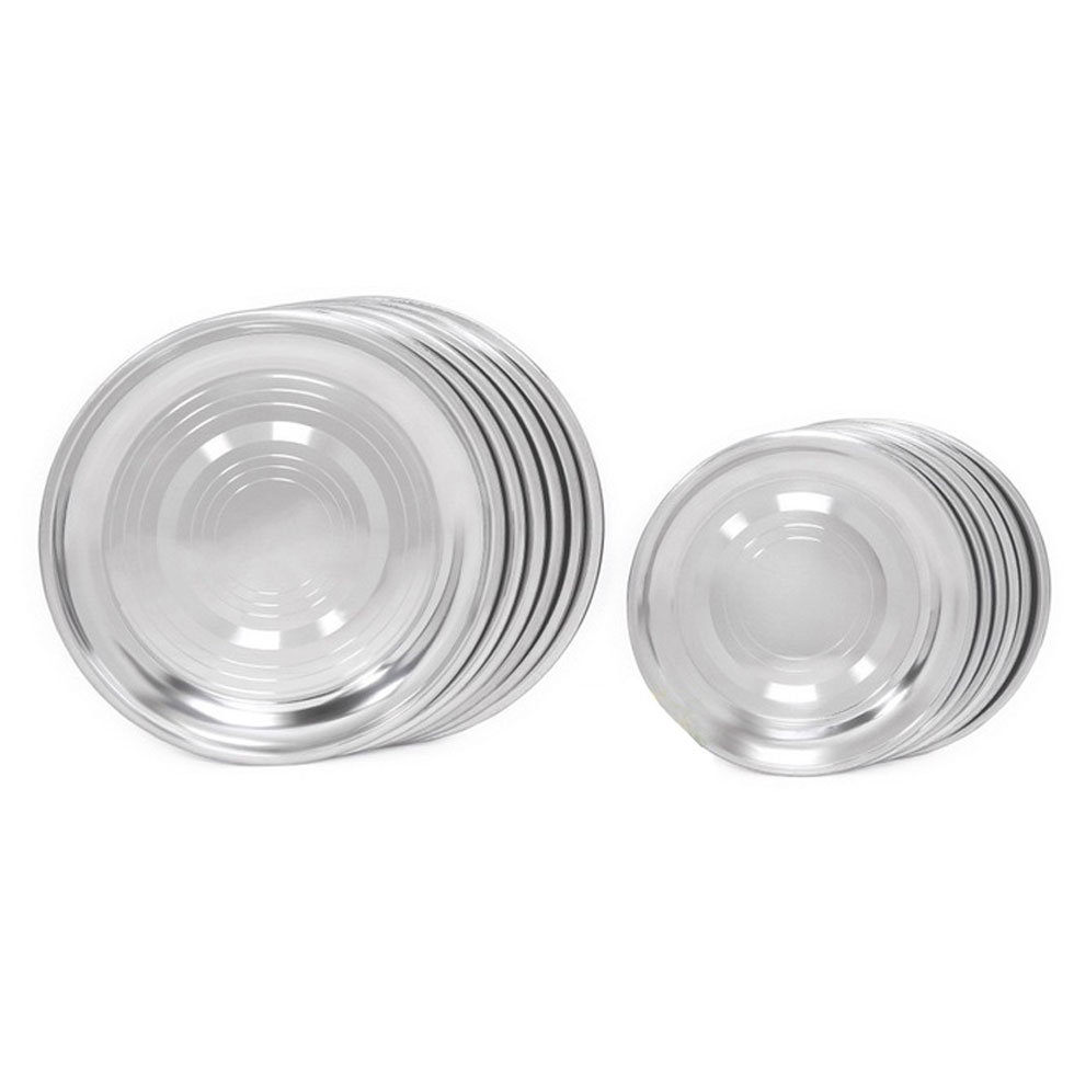 Steel Plate 6 pack | Indian Kitchen Steel Items